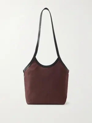 VALESQUE Cami Small Leather-trimmed Nylon-satin Tote
