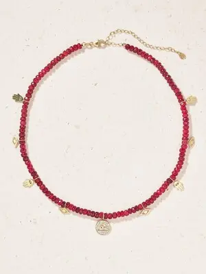 SYDNEY EVAN 14-karat Ruby And Diamond Necklace - Gold