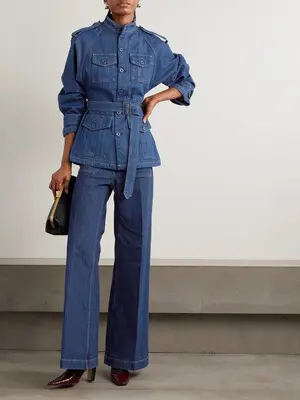 Polo Ralph Lauren Belted Denim Field Jacket - Blue