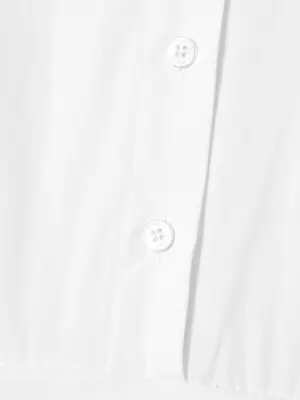 Staud Indya Gathered Cotton-blend Poplin Midi Shirt Dress
