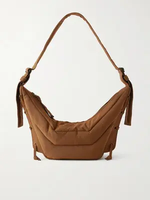 LEMAIRE Small Quilted Canvas Shoulder Bag - Brown