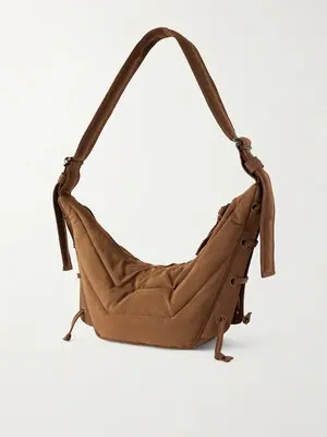 LEMAIRE Small Quilted Canvas Shoulder Bag - Brown