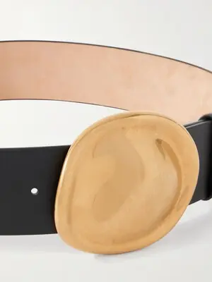 Khaite Keefe Leather Belt - Black