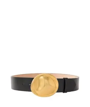 Khaite Keefe Leather Belt - Black