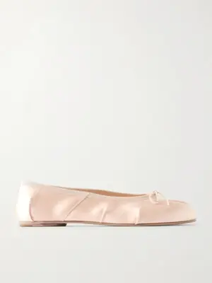MAISON MARGIELA Tabi Split-toe Satin Ballet Flats - Orange