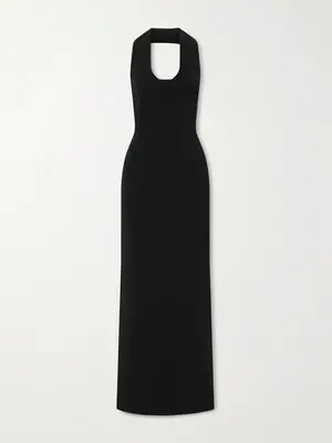Khaite Mahi Knitted Halterneck Maxi Dress - Black