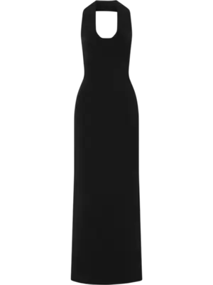 Khaite Mahi Knitted Halterneck Maxi Dress - Black