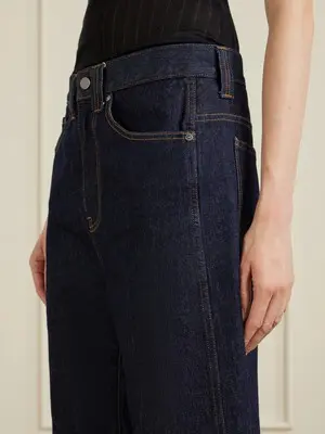 Khaite Boyle Cropped Low-rise Jeans - Blue