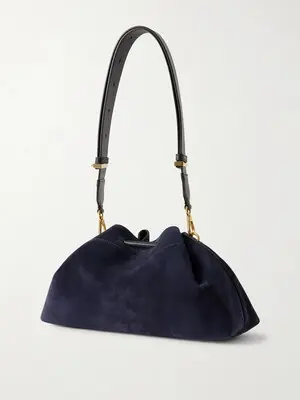 JIMMY CHOO Cinch Medium Suede Shoulder Bag