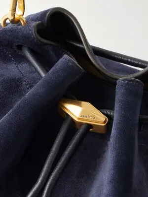 JIMMY CHOO Cinch Medium Suede Shoulder Bag