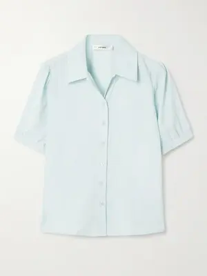 FRAME Cotton-corduroy Blouse - Blue