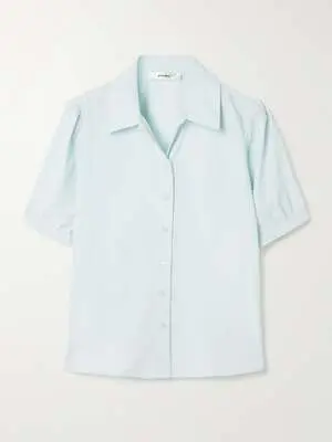 FRAME Cotton-corduroy Blouse - Light Blue