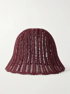 Brunello Cucinelli Woven Bucket Hat - Red