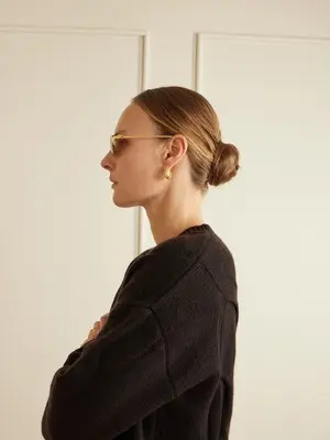 Cartier Panthère De Oval-frame Sunglasses - Gold