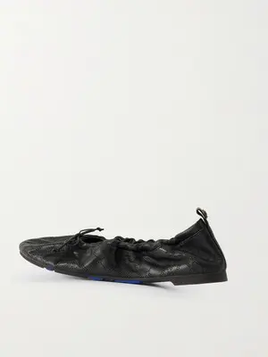 Burberry Perforated Leather Ballet Flats