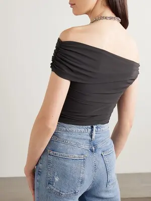 AGOLDE Sherilyn Off-the-shoulder Bodysuit - Black
