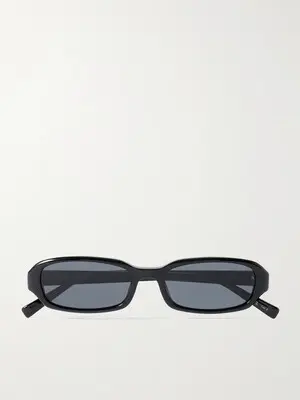 Saint Laurent Oval-frame Acetate Sunglasses - Black