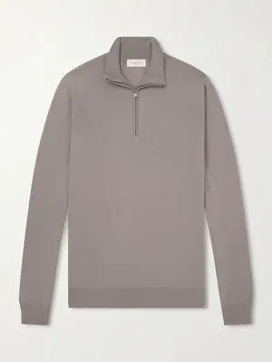 PIACENZA CASHMERE 1733 Virgin Wool Half-zip Sweater