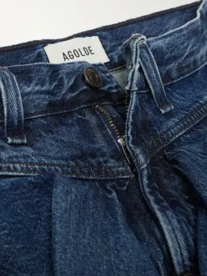 AGOLDE Peplum High-rise Barrel-leg Jeans - Blue