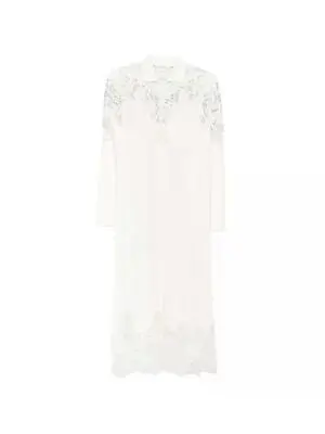 Ermanno Scervino Lace-detail Midi Dress - White