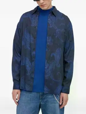 SAMSOE SAMSOE Paisley-pattern Shirt - Blue