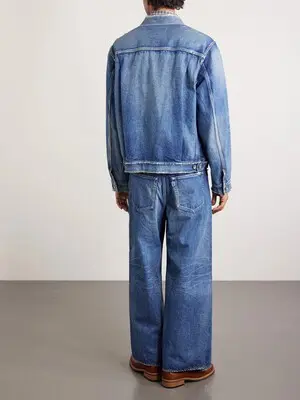 Sacai Distressed Denim Jacket - Blue