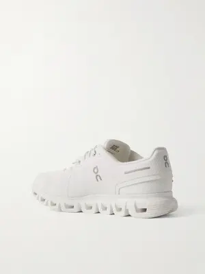 On Cloud 6 Rubber-trimmed Mesh Slip- Sneakers - White