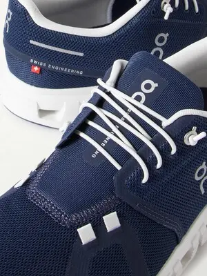 On Cloud 6 Rubber-trimmed Mesh Slip- Sneakers - Blue