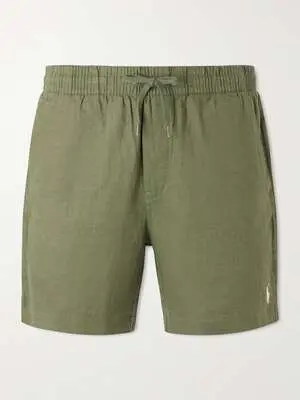 Polo Ralph Lauren Straight-leg Linen Drawstring Shorts - Green