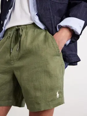Polo Ralph Lauren Straight-leg Linen Drawstring Shorts