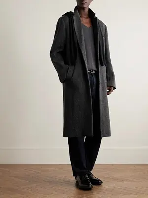 NILI LOTAN Eros Herringbone Tailored Coat