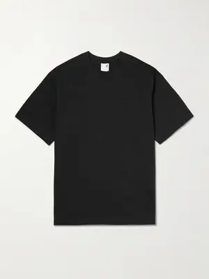 On Club Collective-t Logo-embroidered Cotton-jersey T-shirt - Black