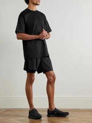On Club Collective-t Logo-embroidered Cotton-jersey T-shirt - Black