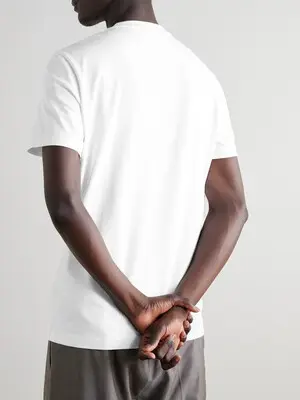 Moncler Logo-flocked Appliquéd Cotton-jersey T-shirt