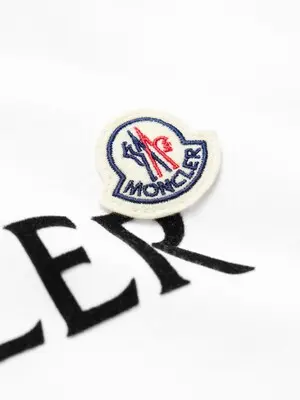 Moncler Logo-flocked Appliquéd Cotton-jersey T-shirt