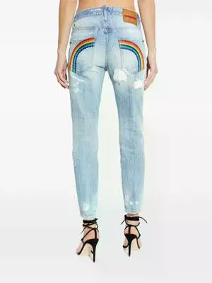 Dsquared2 Distressed Rainbow Trousers