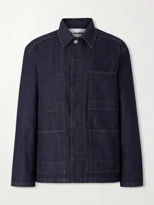 JIL SANDER Denim Blouson Jacket - Blue