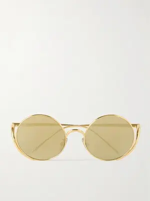Loewe Round Frame Sunglasses - Gold