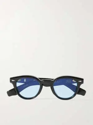 JACQUES MARIE MAGE Clemens Round-frame Acetate Sunglasses - Black