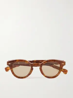 JACQUES MARIE MAGE Round-frame Acetate Sunglasses - Tortoiseshell