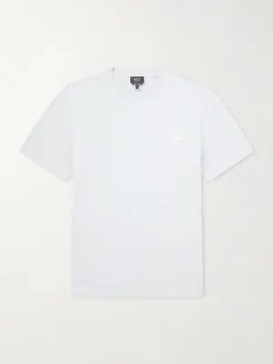 A.p.c. Logo-embroidered Cotton-jersey T-shirt - Gray