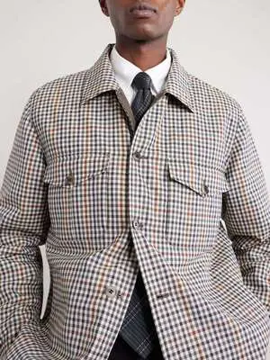Dunhill Reversible Padded Checked Wool Overshirt