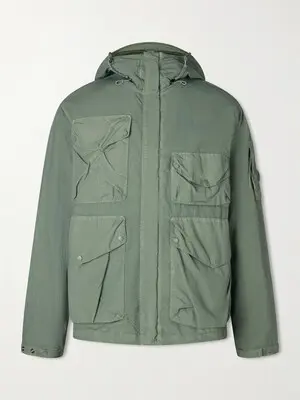 C.P. COMPANY Flatt Shell Hooded Jacket - Green
