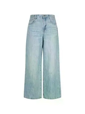 JNBY Pin-embellished Wide-leg Jeans - Blue