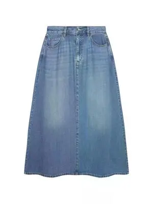 JNBY Logo-patched A-line Skirt - Blue