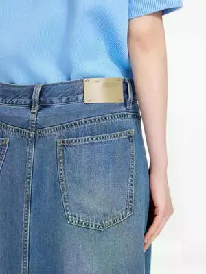 JNBY Logo-patched A-line Skirt - Blue