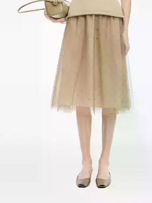 JNBY Polka-dot Midi Skirt - Neutrals