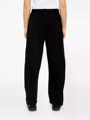 CROQUIS Tapered Drawstring Trousers - Black