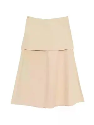 LESS A-line Midi Skirt - Neutrals
