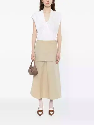 LESS A-line Midi Skirt